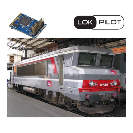 LokPilot v5 DCC decoder programmed for BB broken nose 4400kW Roco PluX22